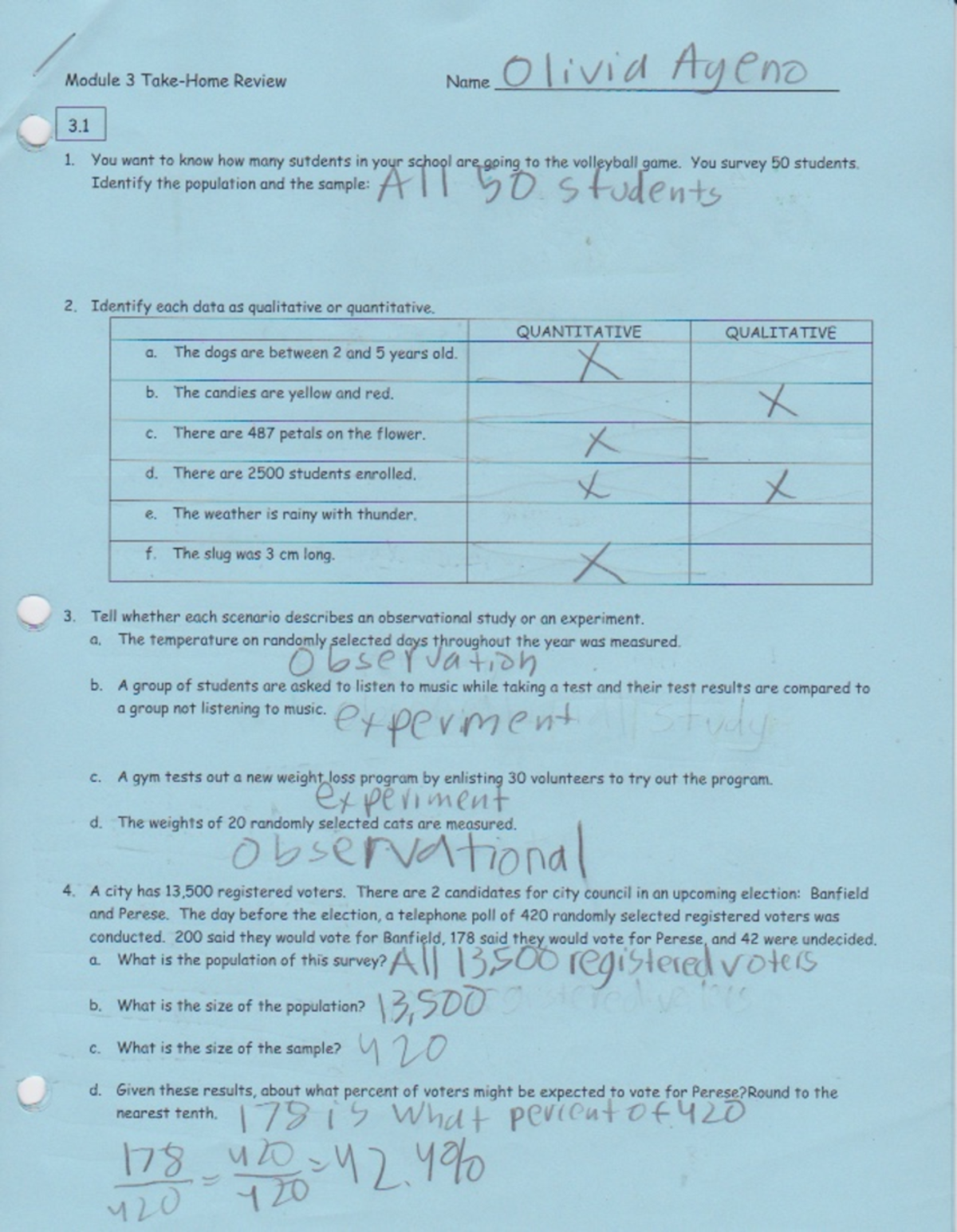 Module 3 Take Home Review - MAT141 - Studocu