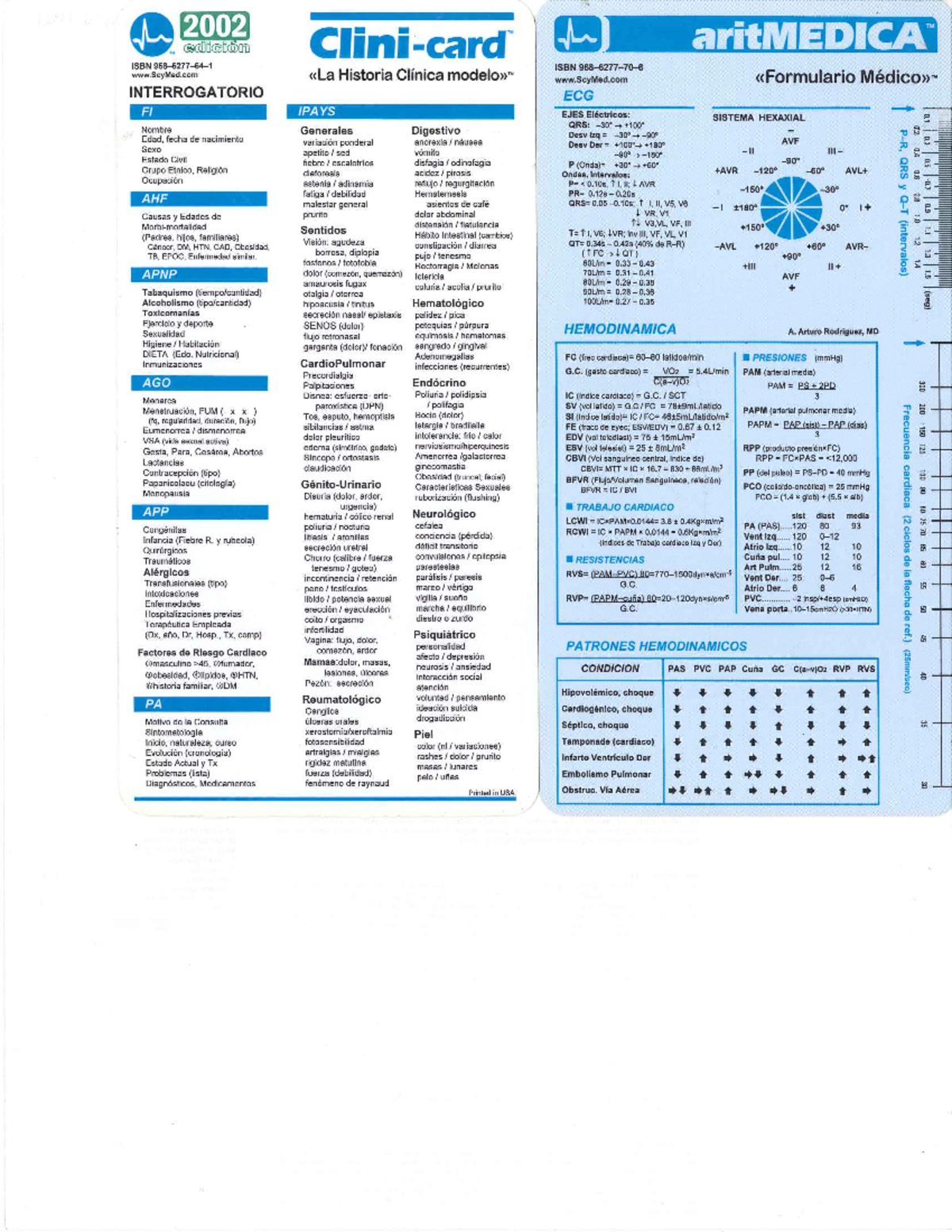 Clini-card y arit Medica - Medicina general en campos clínicos y ...