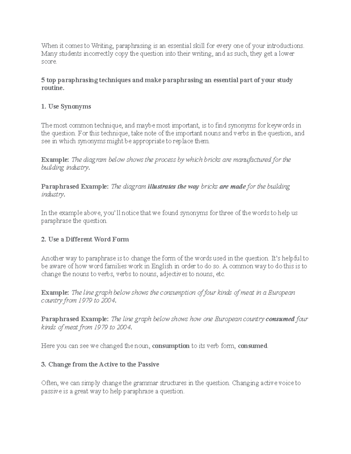 Top 5 techniques in rephrasing sentences - When it comes to Writing ...