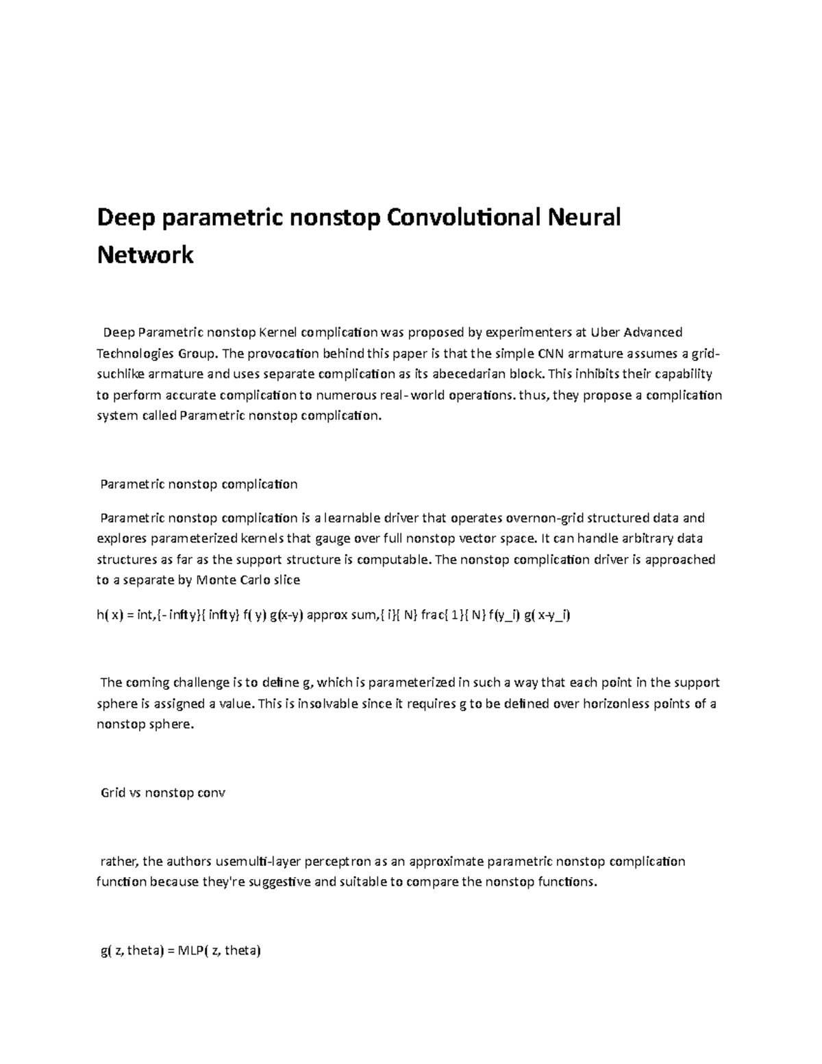 Deep Parametric Nonstop Convolutional Neural Network Deep Parametric Nonstop Convolutional 2039