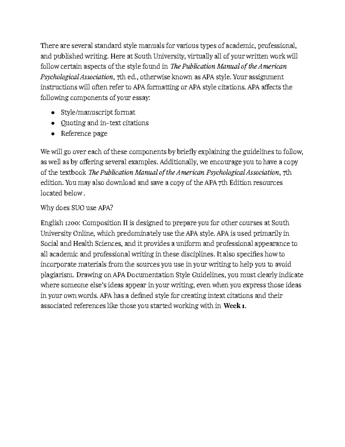 What is APA style - Notes - There are several standard style manuals ...