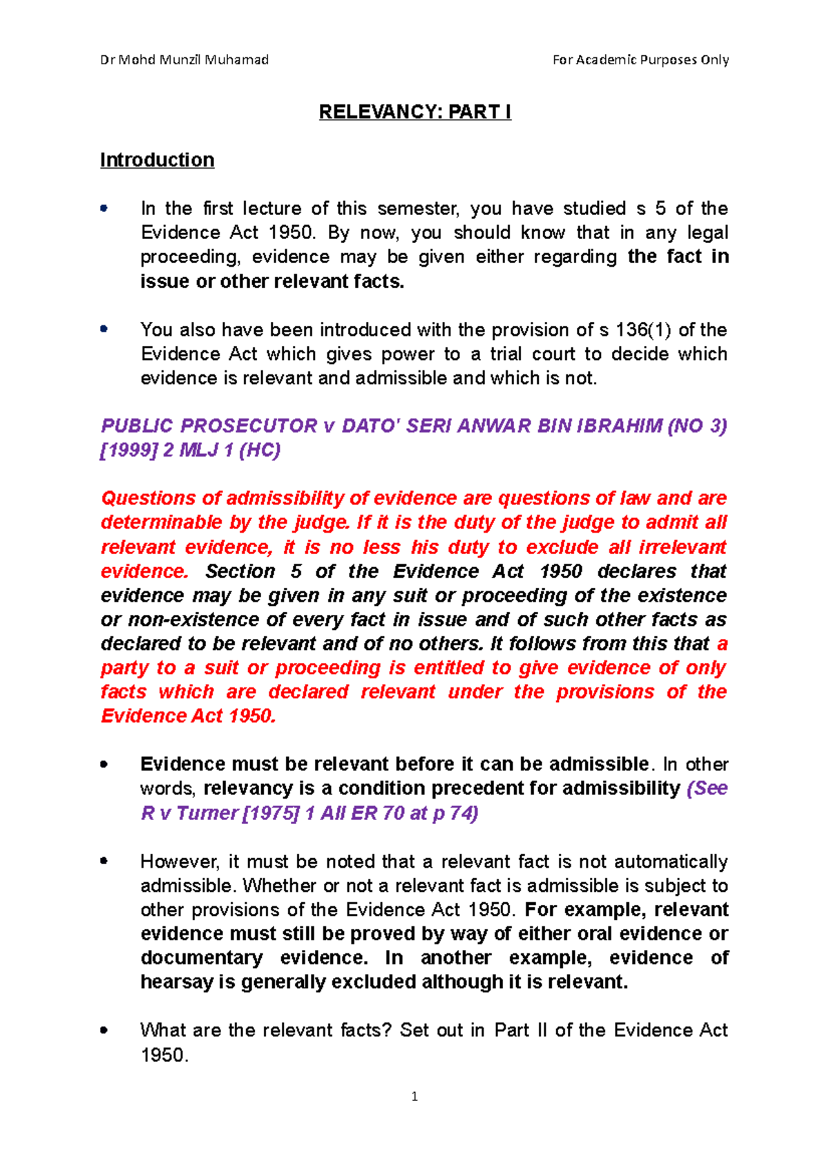 Relevancy PART I - Sheusnejjs - RELEVANCY: PART I Introduction In the ...