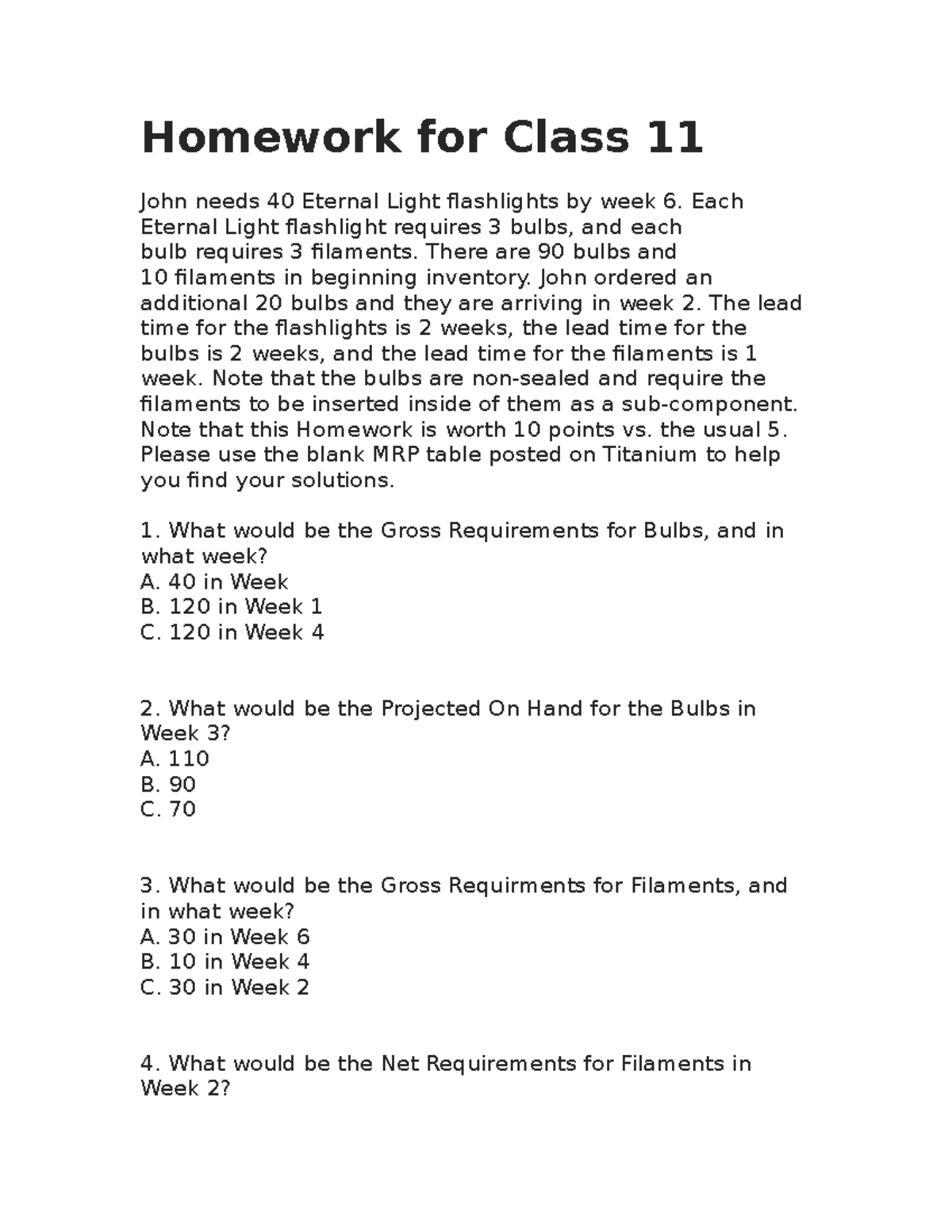 Homework For Class 11 - Homework for Class 11 John needs 40 Eternal ...