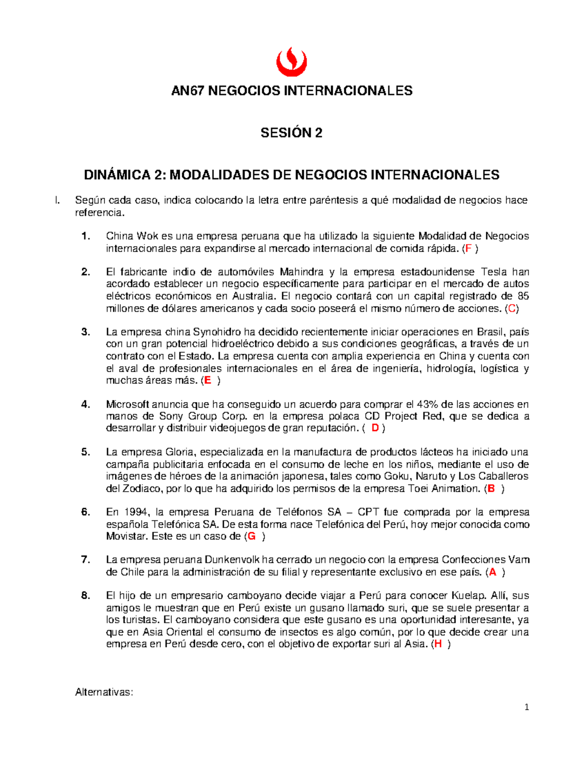Sesión 2 - Dinamica 2 Modalidades de NNII - AN67 NEGOCIOS ...