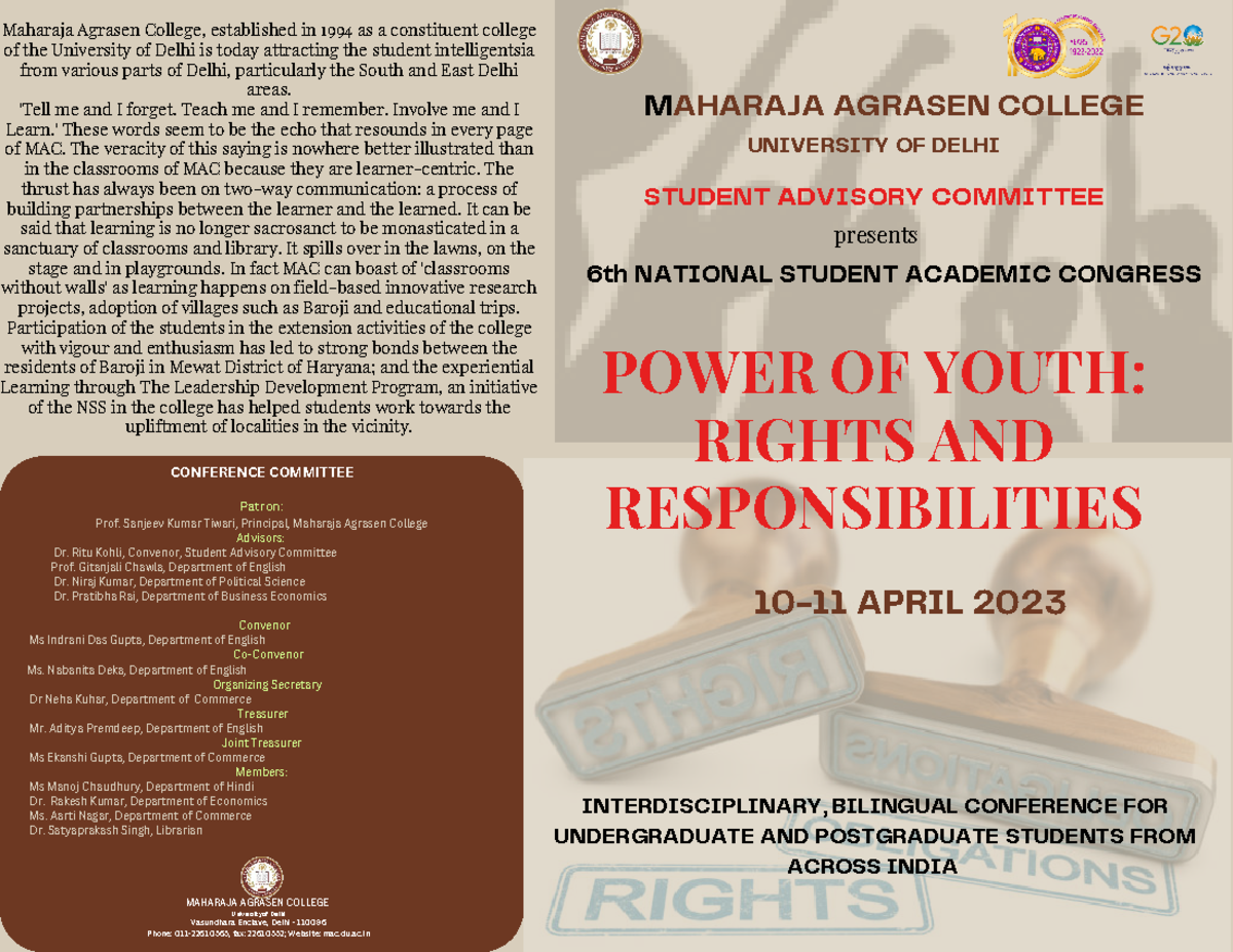 Power OF Youth Brochure 19 March - INTERDISCIPLINARY, BILINGUAL ...