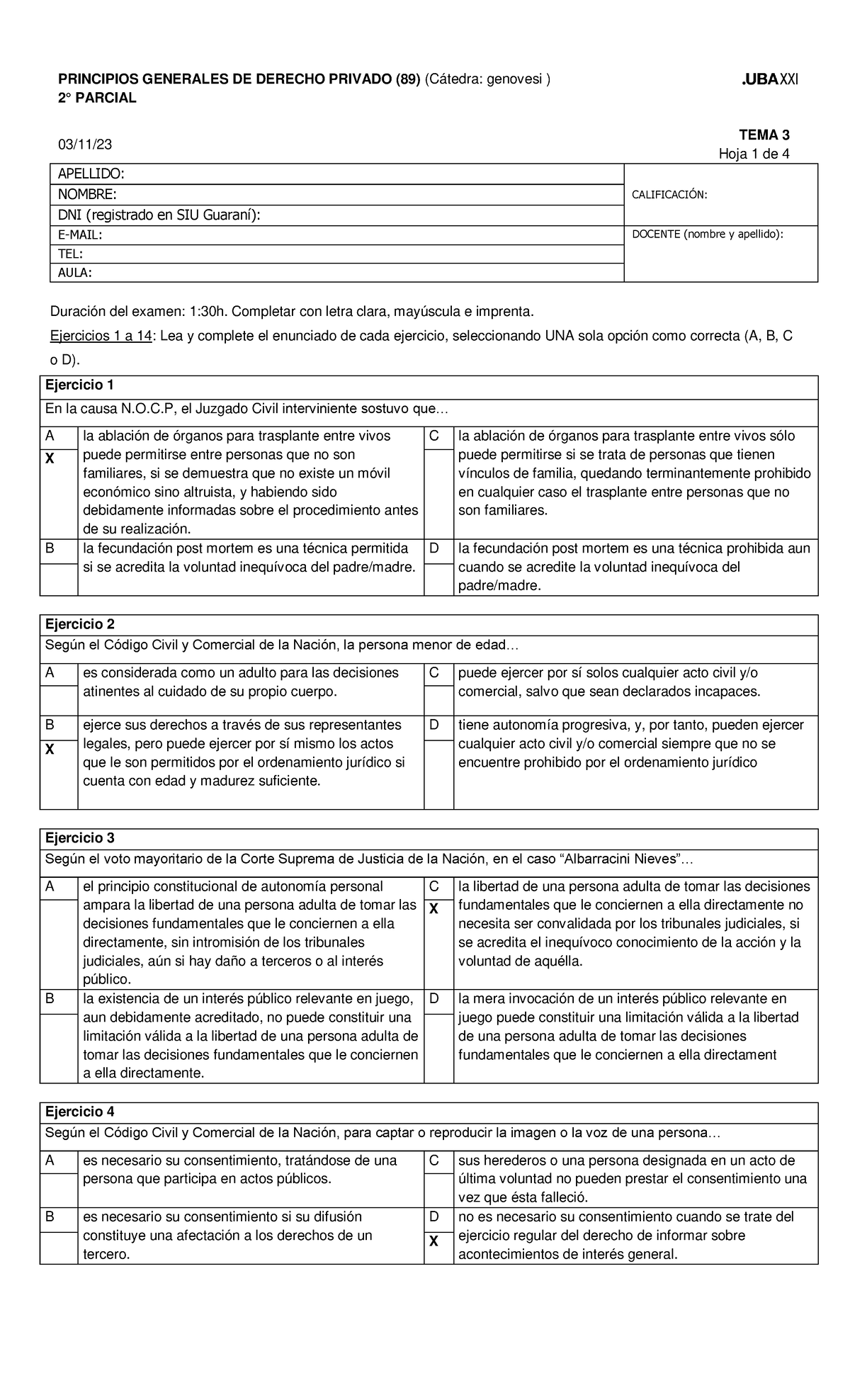 PGDP 2023 2C Segundo Parcial Clave DE Correción TEMA 3 - PRINCIPIOS ...