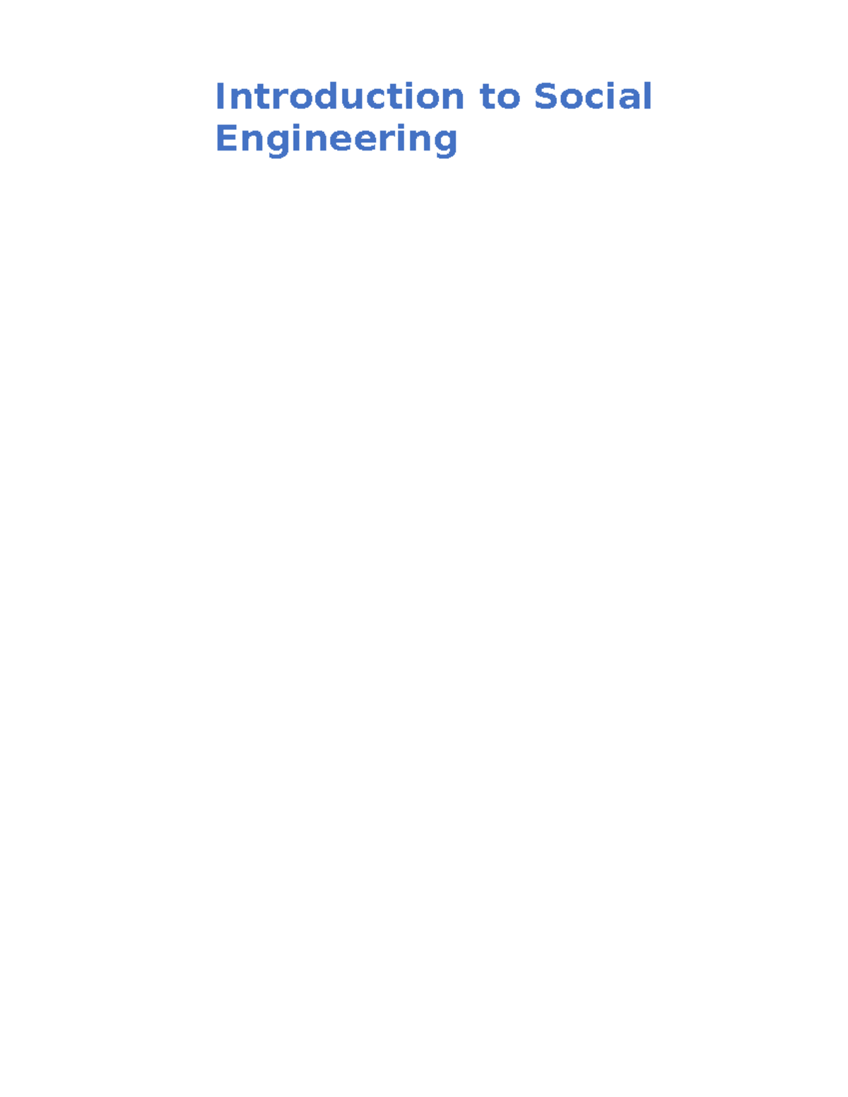 Social Engineering- Unit 1 - Introduction to Social Engineering What is ...