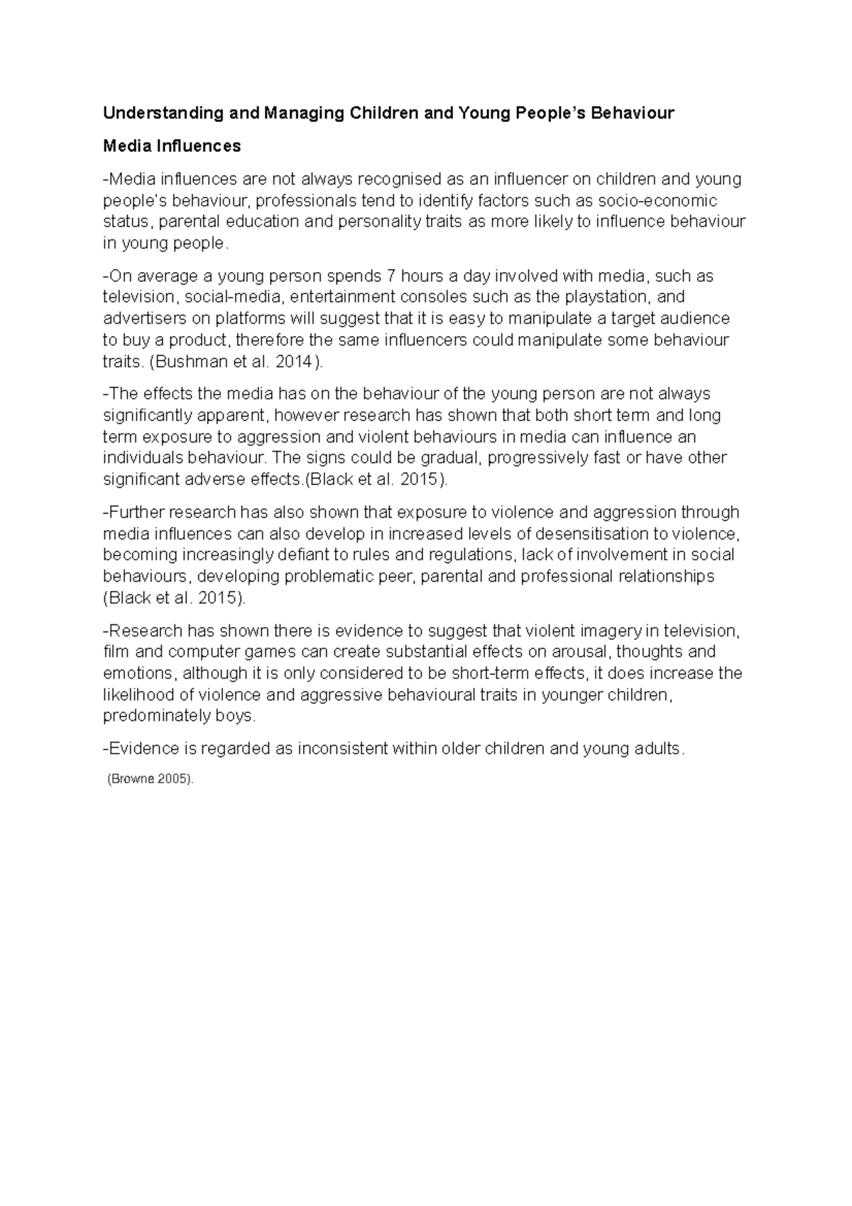 Media influences - Understanding and Managing Children and Young People ...