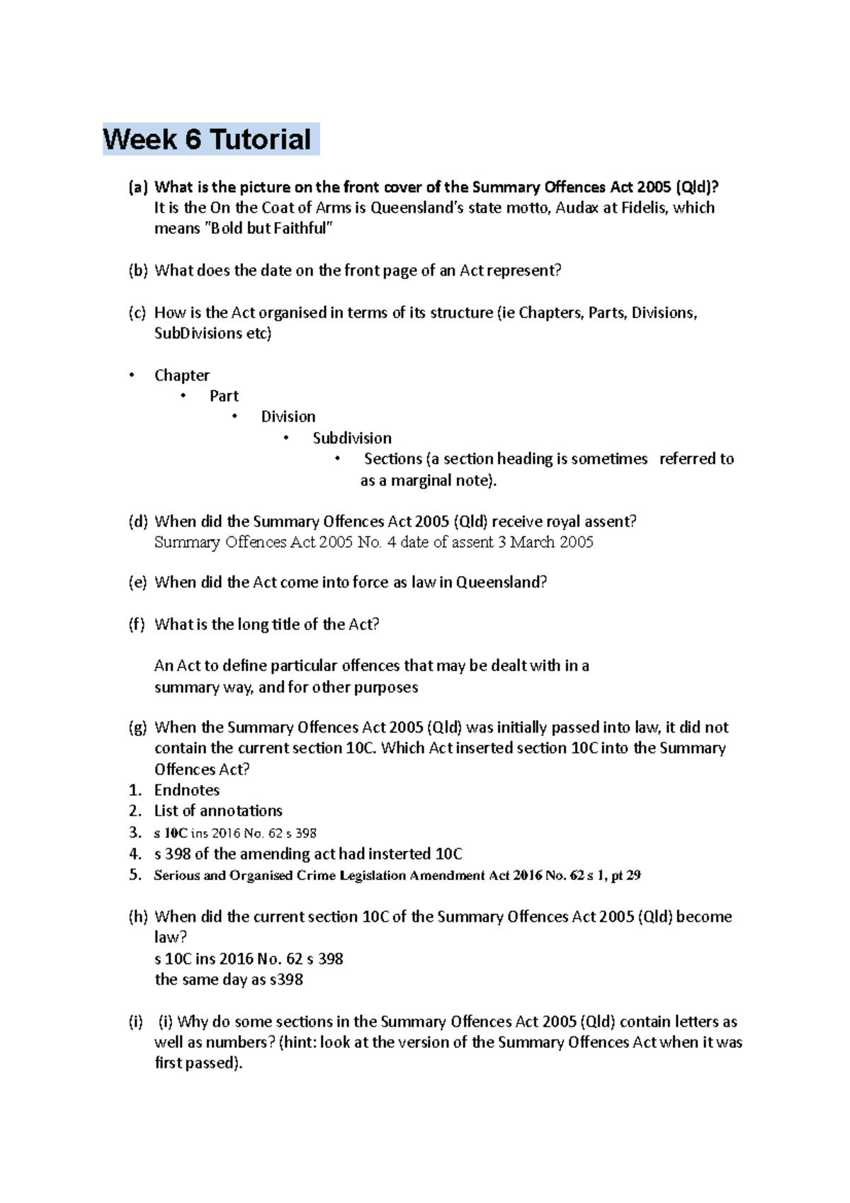 Week 6 Tutorial llb106 - Week 6 Tutorial (a) What is the picture on the front cover of the ...
