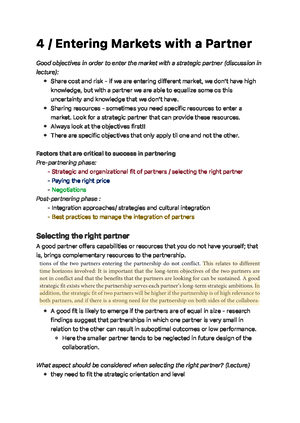 Possible international organizational structure for arla compnay ...