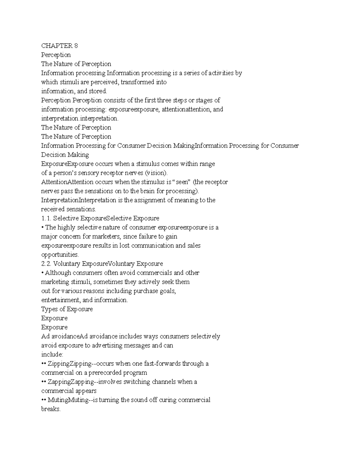 Chapter 8 Lecture - CHAPTER 8 Perception The Nature of Perception ...