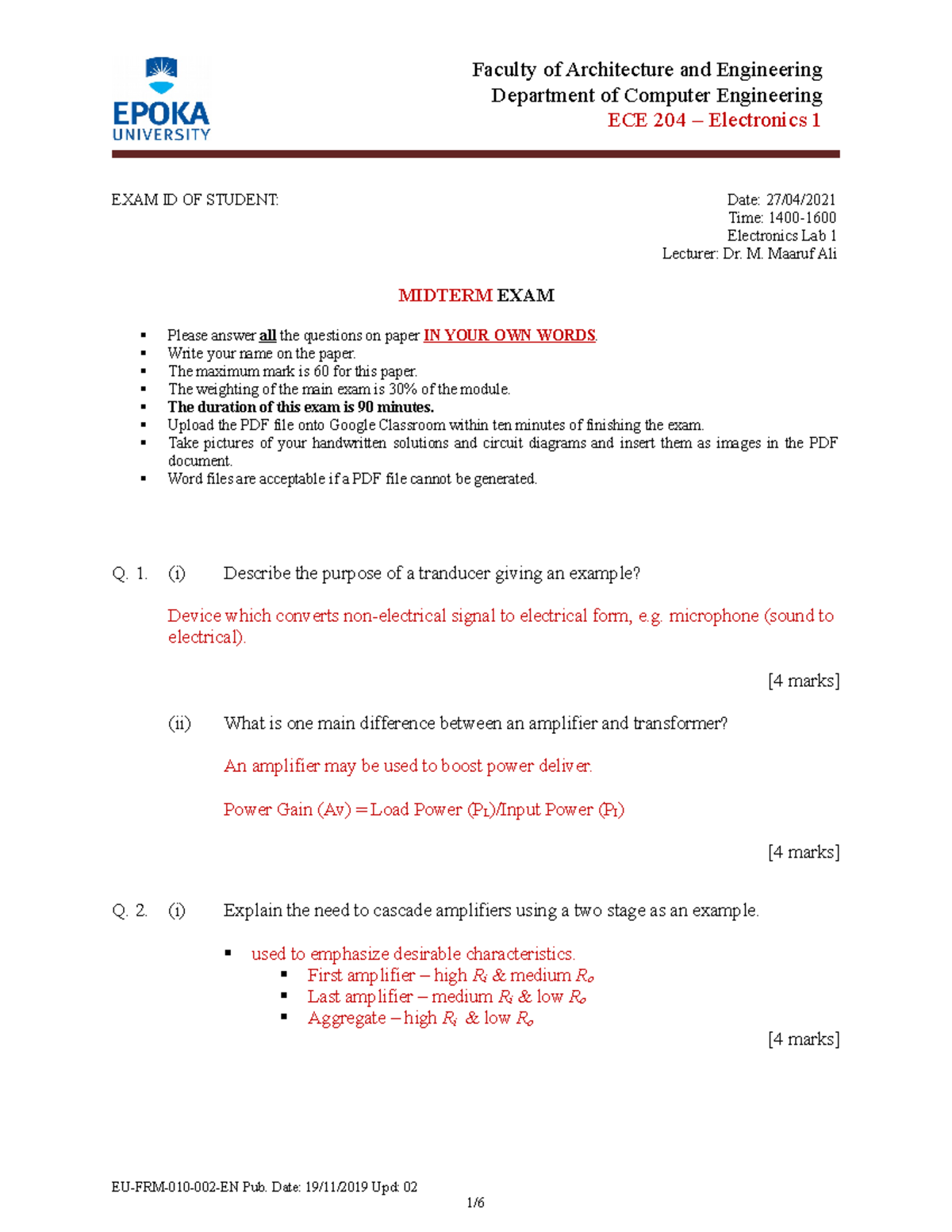 ECE 204 27 April 2021 Midterm Exam Solutions - Department of Computer ...