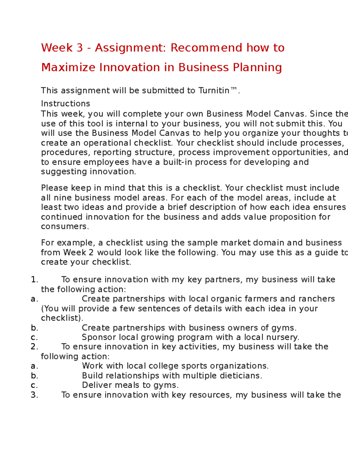 Week 3 ENT 5000 MBA - Answers to several questions covered. - Week 3 ...