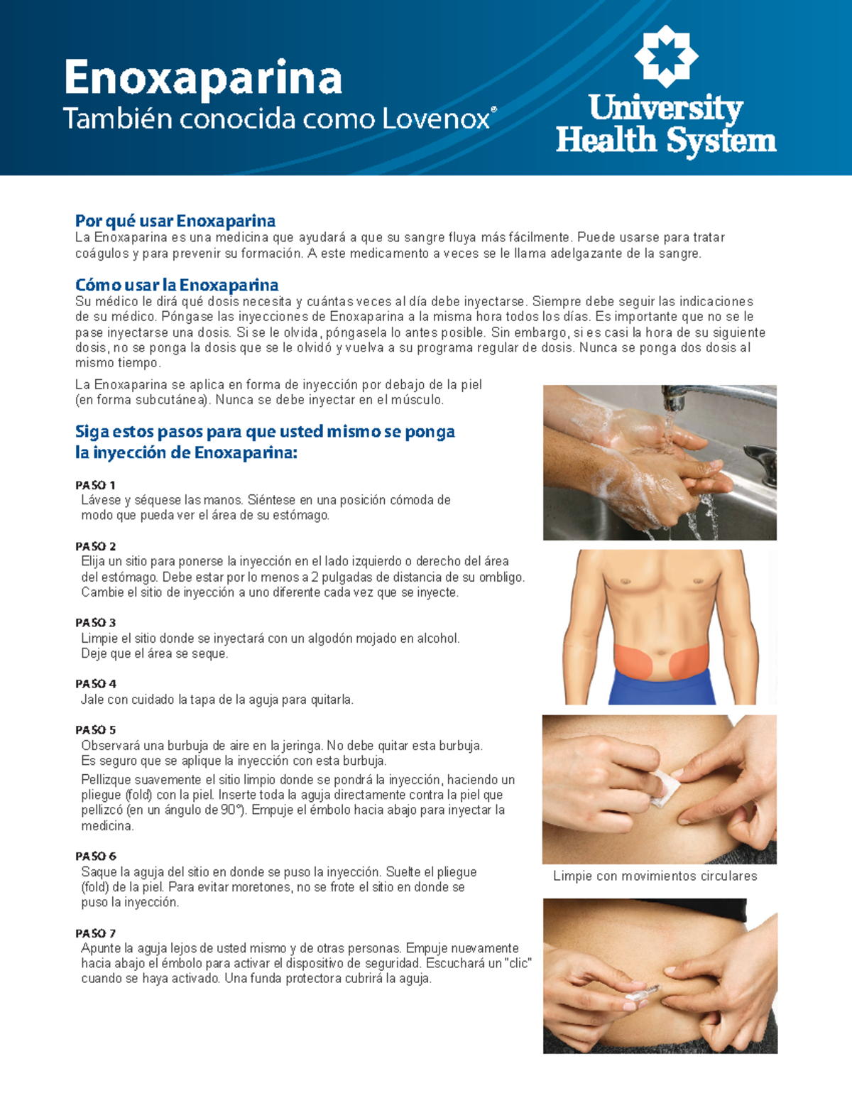 Enoxaparin Lovenox Spanish - Enoxaparina También conocida como Lovenox ® Por qué usar ...