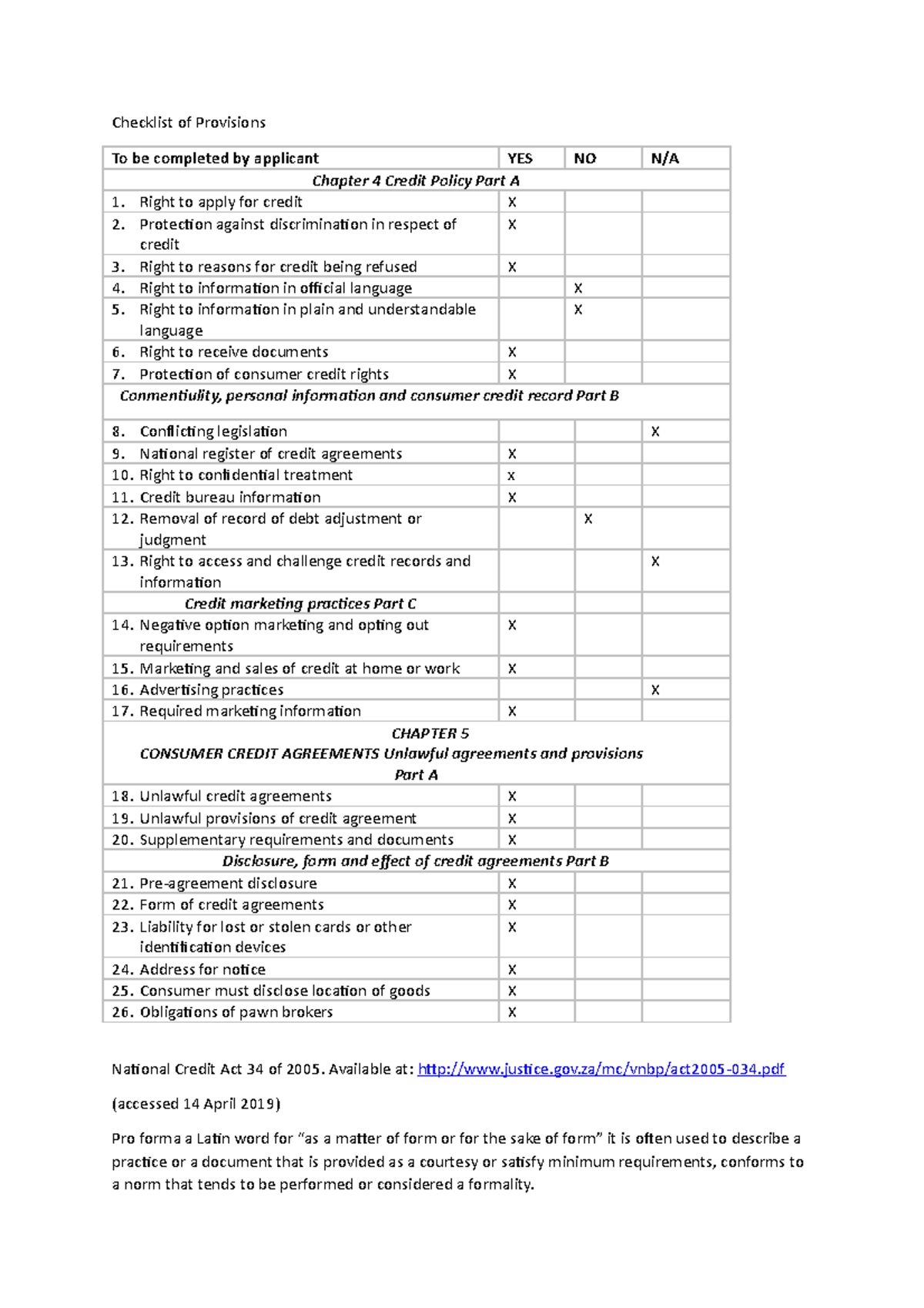Checklist of Provisions - Negative option marketing and opting out ...