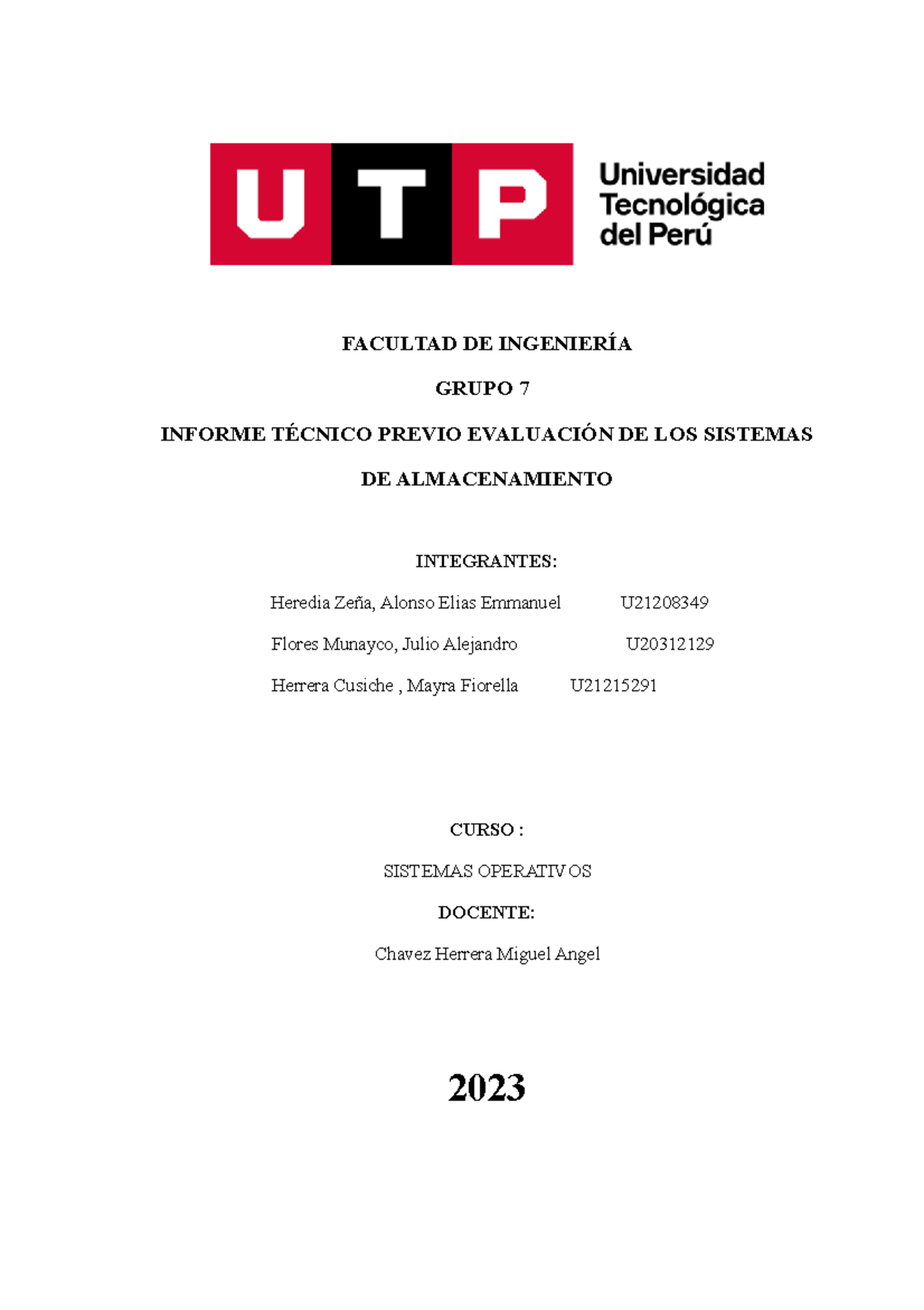 Modelo 3 - Ejemplo de informe tecnico. Prof. Miguel angel chavez ...