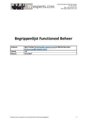 Samenvatting Bi SL - BISL - 1 Samenvatting BiSL Structuur BiSL Cluster ...