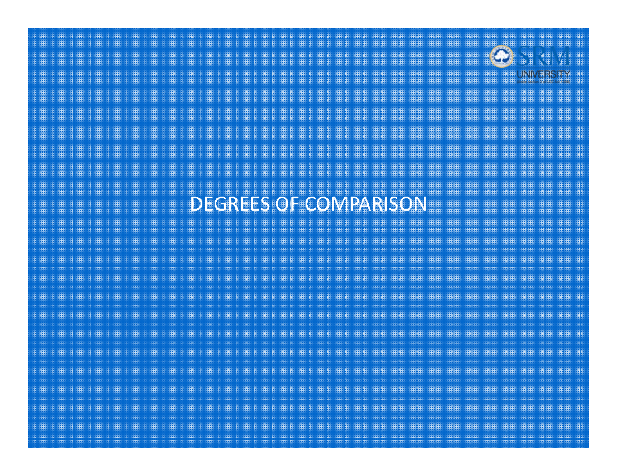 Comparision degree-efl - DEGREES OF COMPARISON Kinds of Comparison 1 ...