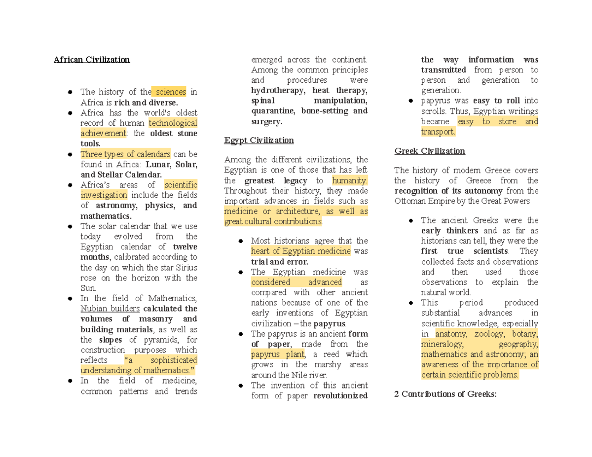 African Civilization Word - African Civilization The history of the ...