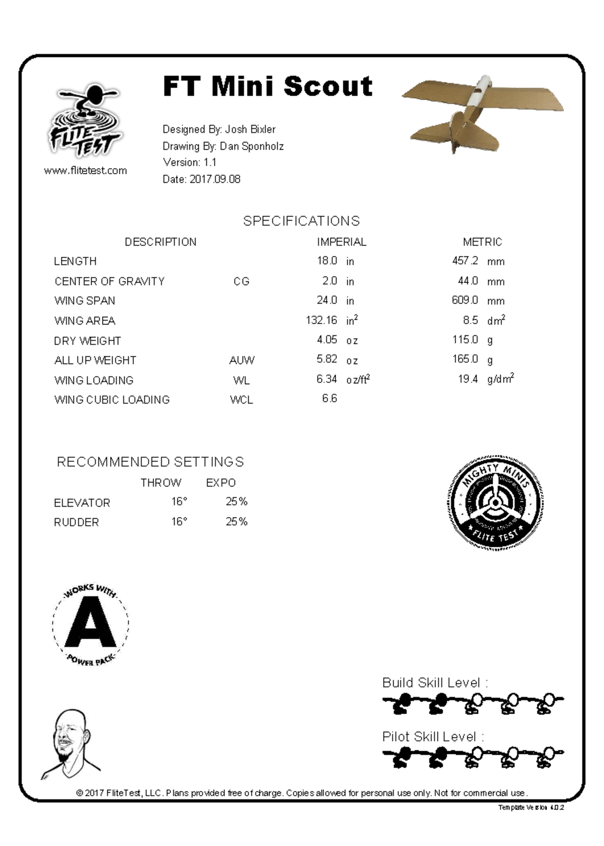 FT Mini Scout v1 - Drawing and plan of rc models - FT Mini Scout ...