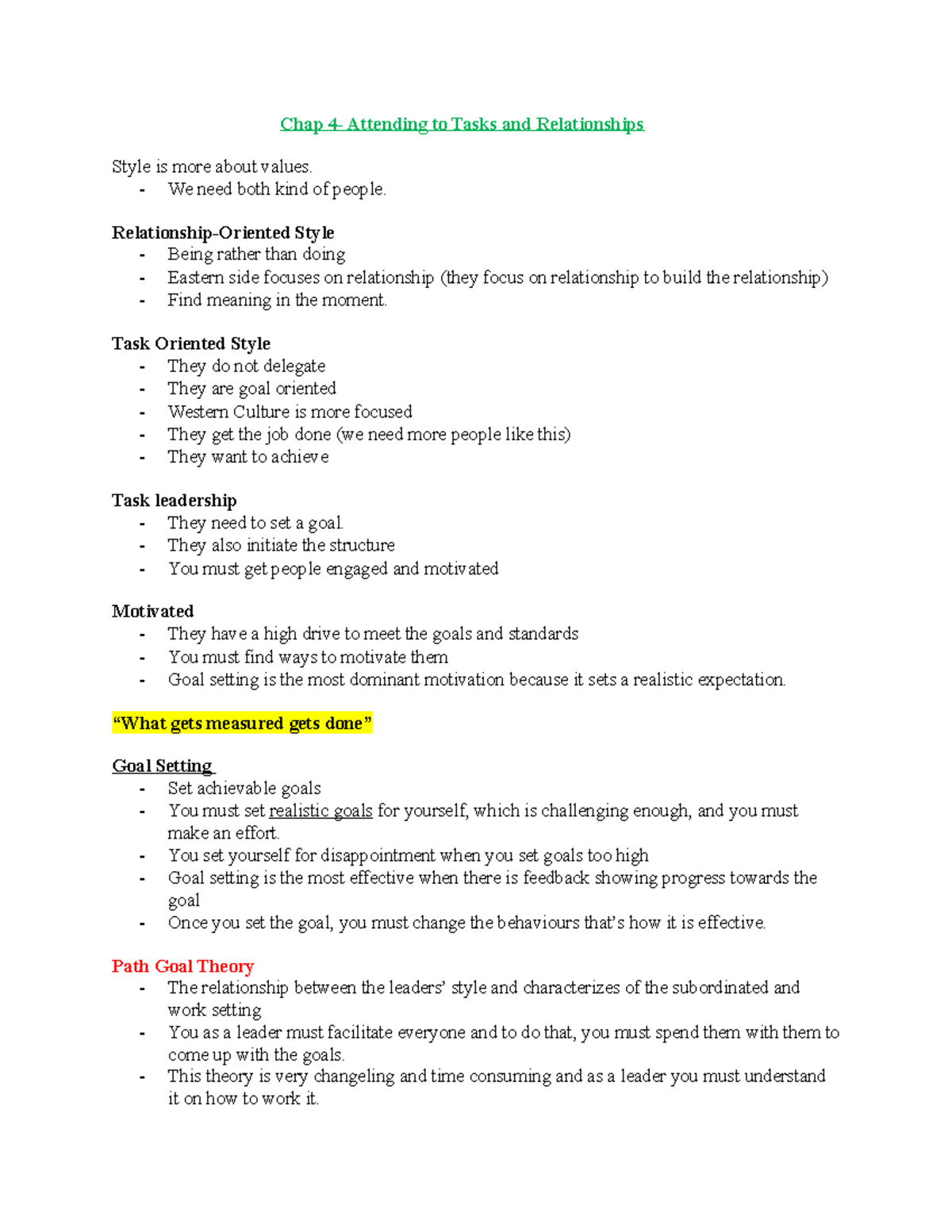 Chap 4 - It is very useful and informational notes - Chap 4- Attending ...