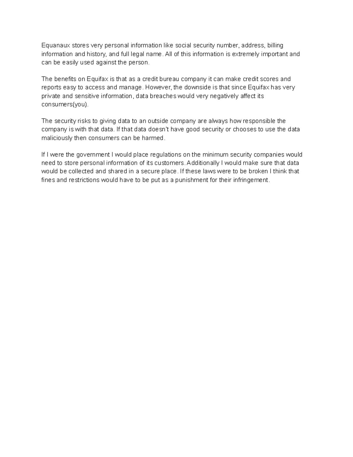 Equanaux Stores: Risks of Data Privacy and Security Regulations ...