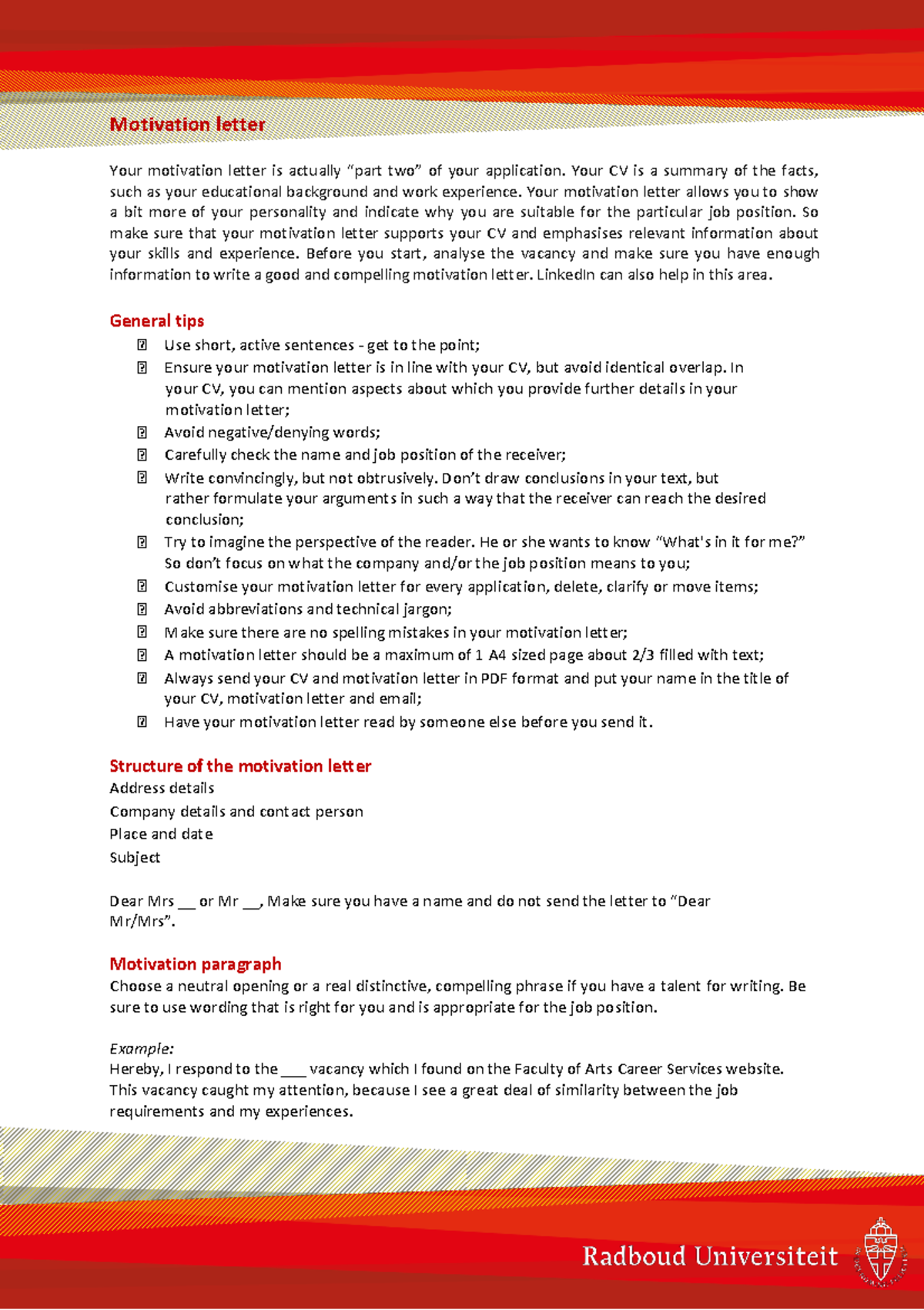 How To Write A Motivation Letter Ultimate Guide