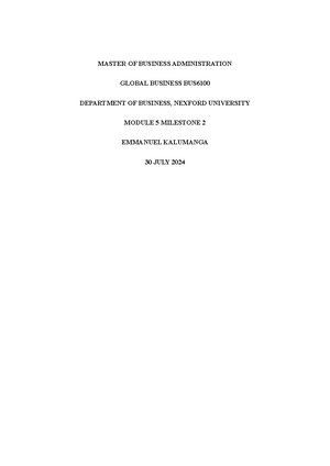 Module 3 Assignment Competitive Strategic Analysis - MASTER OF BUSINESS ...