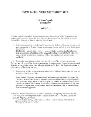 Task 1 D093 lesson plan - Not hard just make sure to really be detailed - Direct Instruction ...