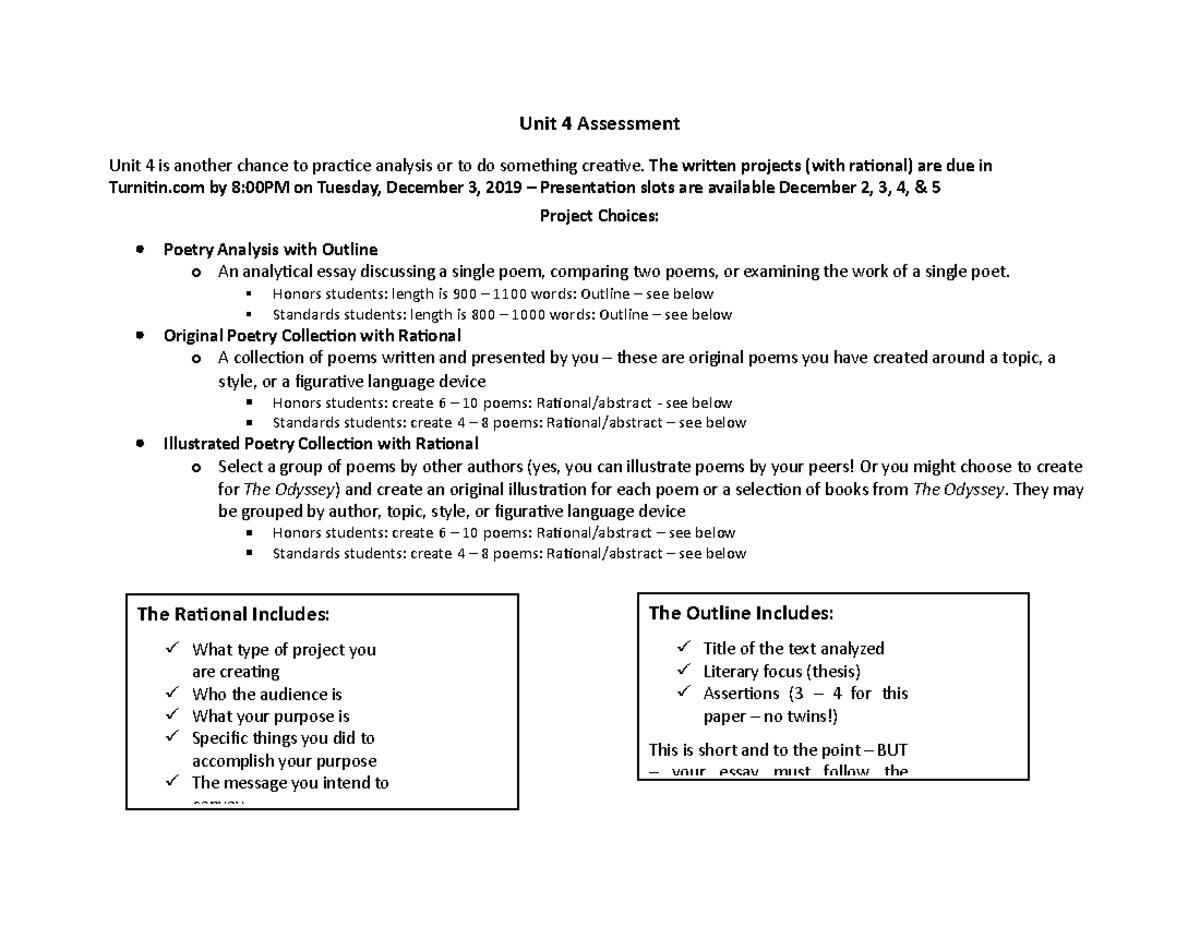 Unit 4 Assessment-2 - Detailed summary of final assessmant for Unit 4 ...