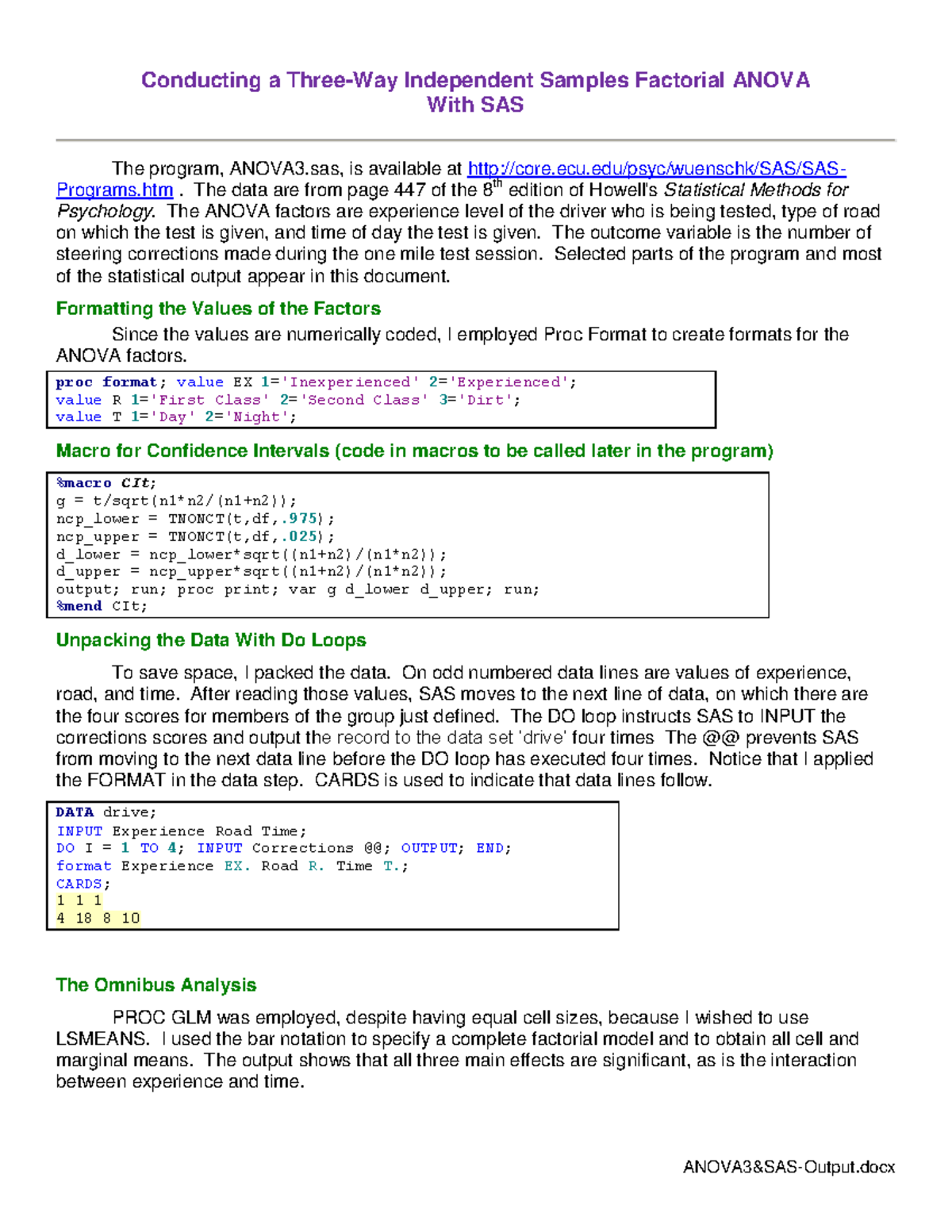 Conducting a Three-Way Independent Samples Factorial Anova - Conducting ...