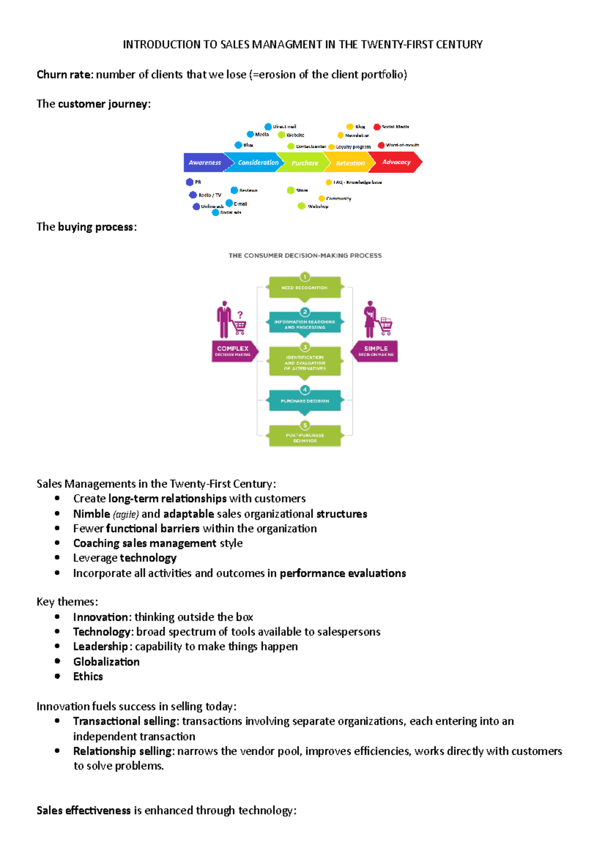 1. Introduction TO Sales Managment IN THE Twenty - INTRODUCTION TO ...