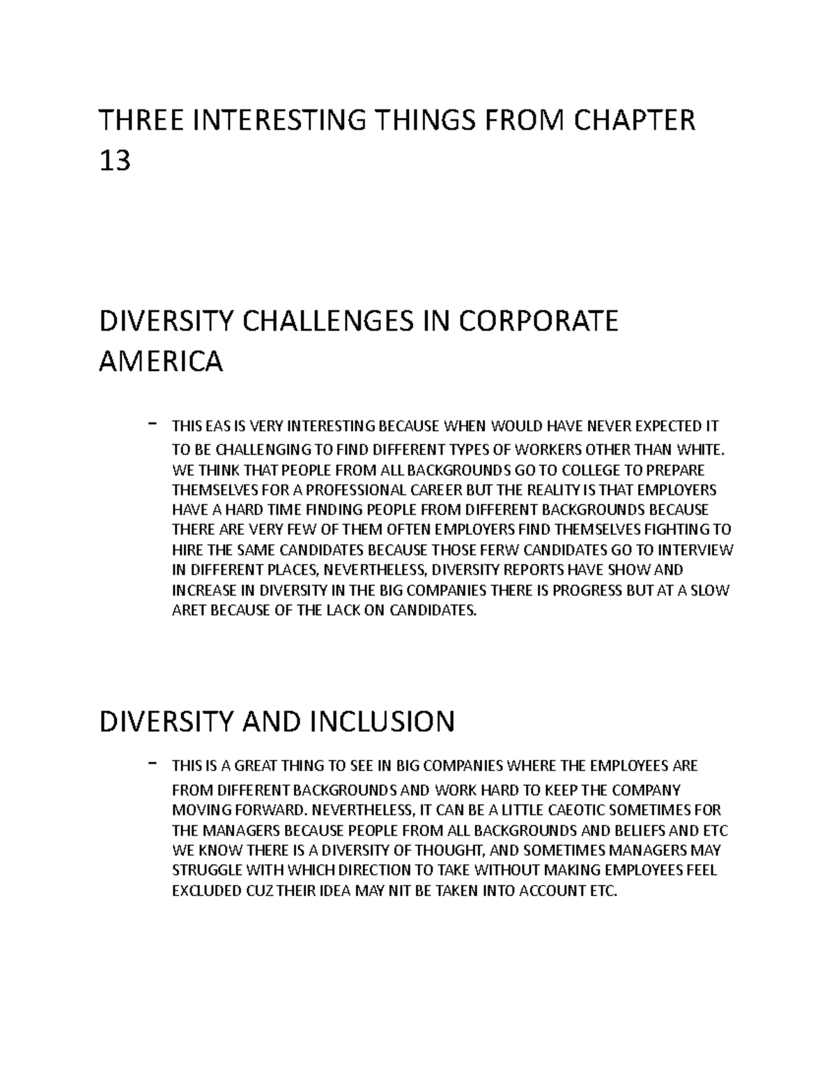 Three Interesting Things FROM Chapter 13 - THREE INTERESTING THINGS ...