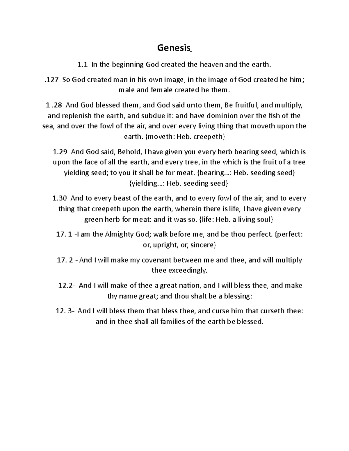 Genesis - Students have shared practice quizzes, class notes, case ...