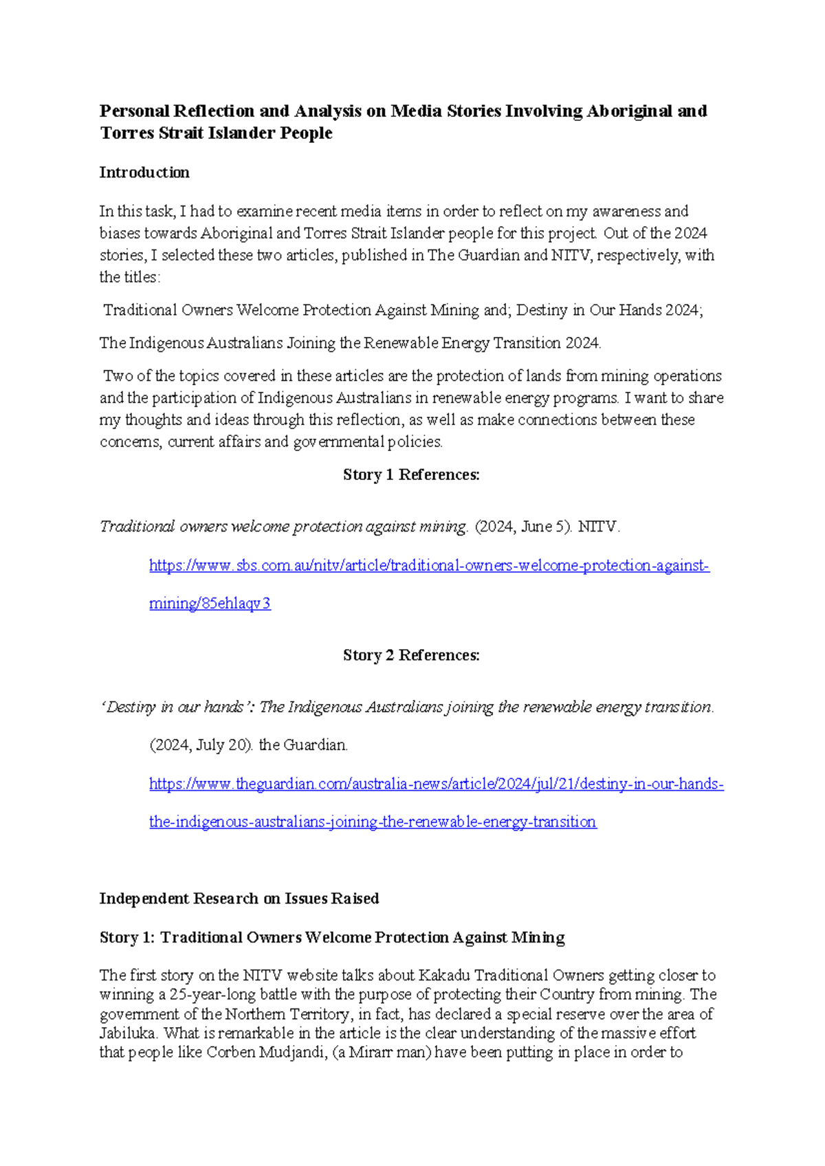 Task 1 submission - edes105 - Personal Reflection and Analysis on Media ...