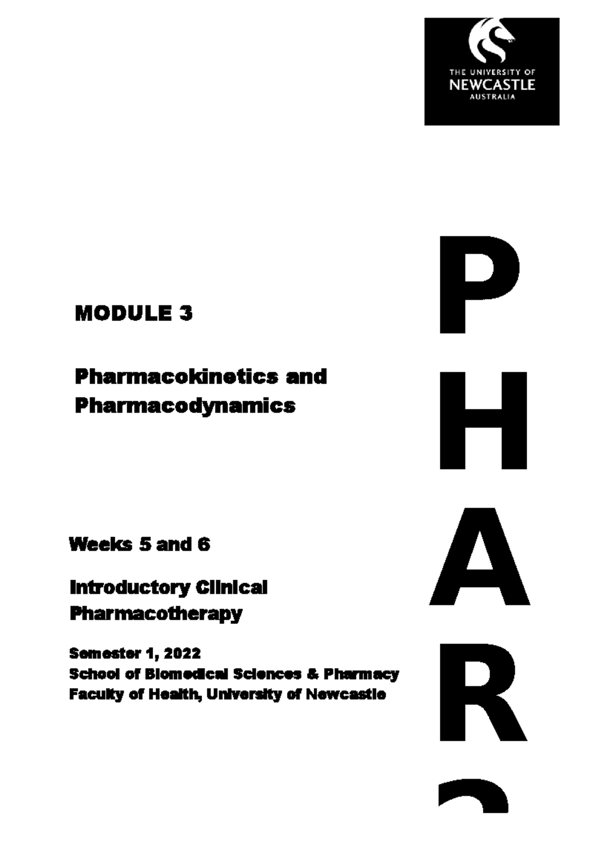 Module 3 PK and PD Week 6 - MODULE 3 Pharmacokinetics and Pharmacodynamics Weeks 5 and 6 - Studocu