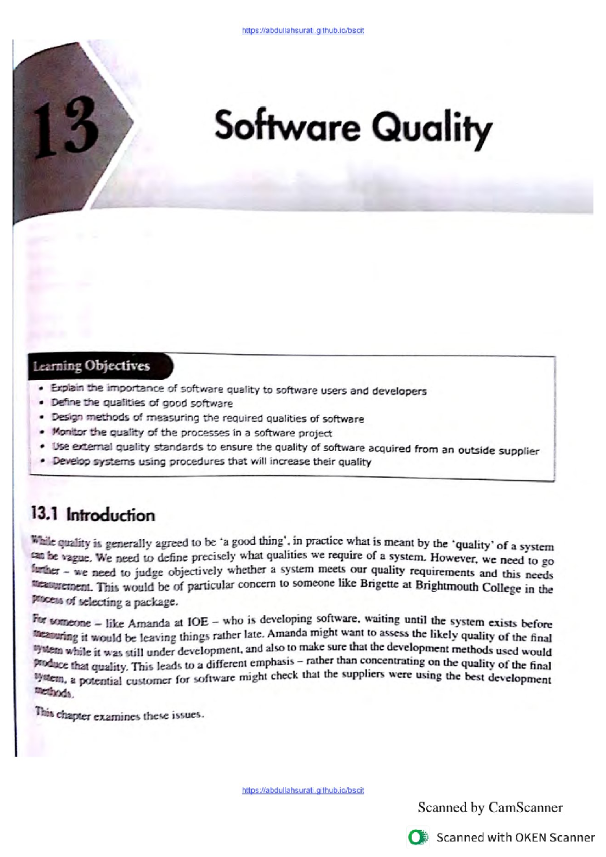 Module 5 - abcd - 13 Software Quality Learning Objectives Explain the ...