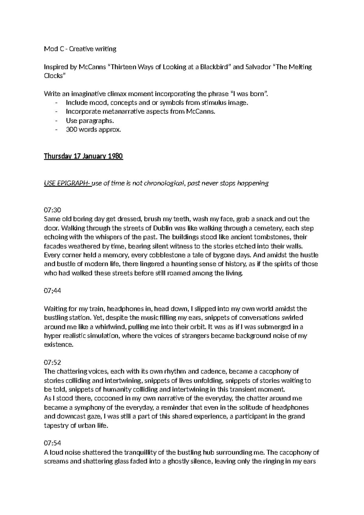 Mod C - Include mood, concepts and or symbols from stimulus image ...