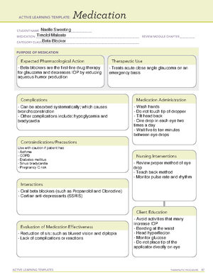 Active Learning Template medication - ACTIVE LEARNING TEMPLATES ...