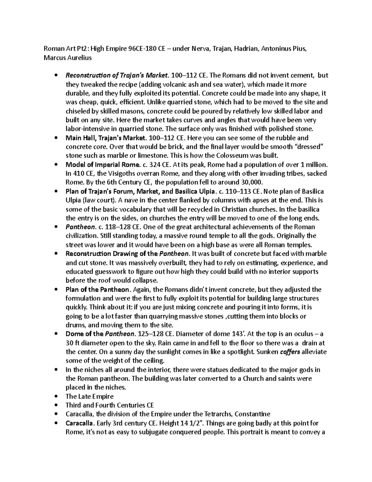 Chapter 2C-Roman Art 2 - Roman Art 2 - Roman Art Pt2: High Empire 96CE ...