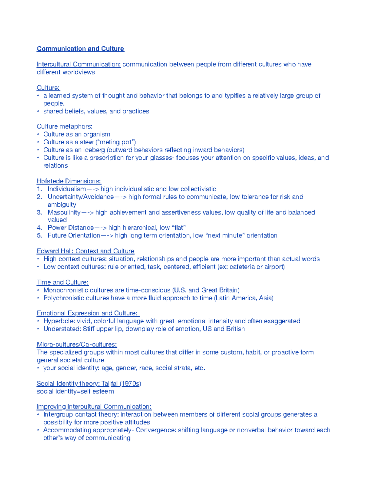 Lecture 6- Communication and Culture - Communication and Culture ...