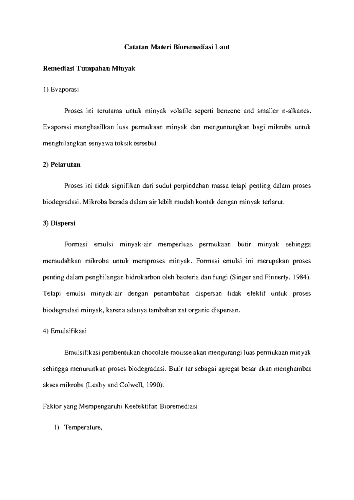 Catatan Materi Bioremediasi Laut Remediasi Tumpahan Minyak - Catatan ...