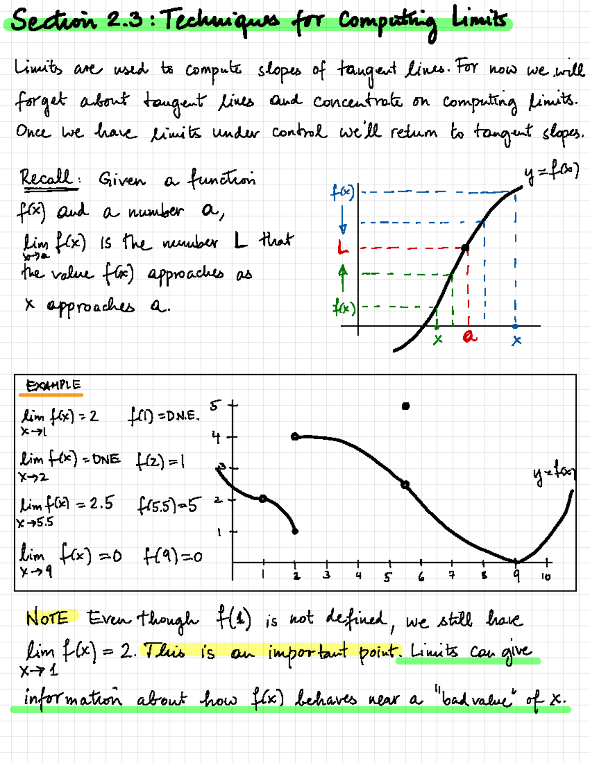 2.3 techniques and computing limits - Section 2 : Te c h n i q u e sfor computing limits limits ...