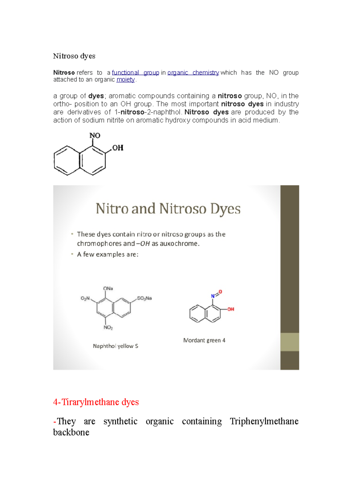 Methods of Dyeing - final media - Nitroso dyes ####### Nitroso refers ...