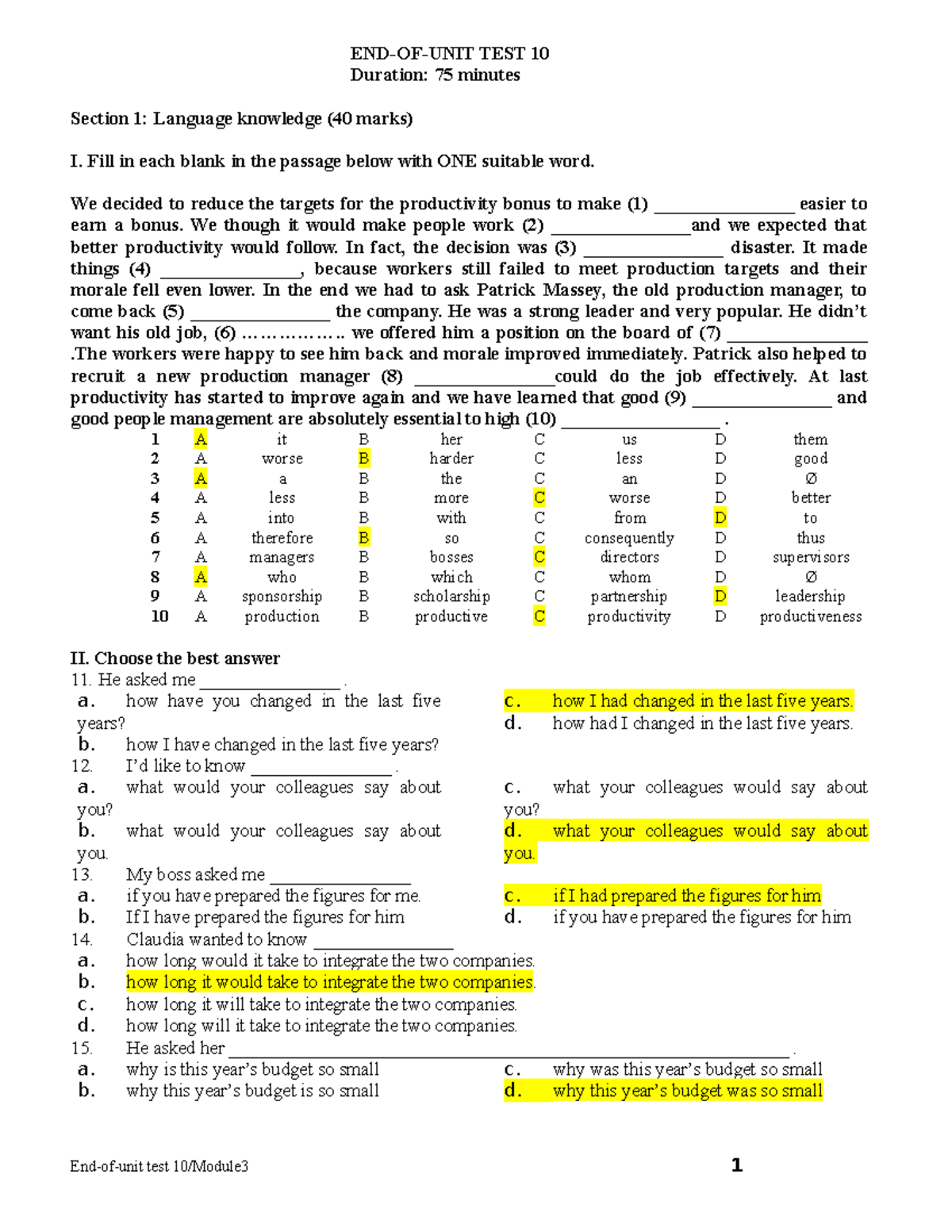 END OF UNIT TEST UNIT 10 - END OF UNIT TEST UNIT 10 - END-OF-UNIT TEST ...