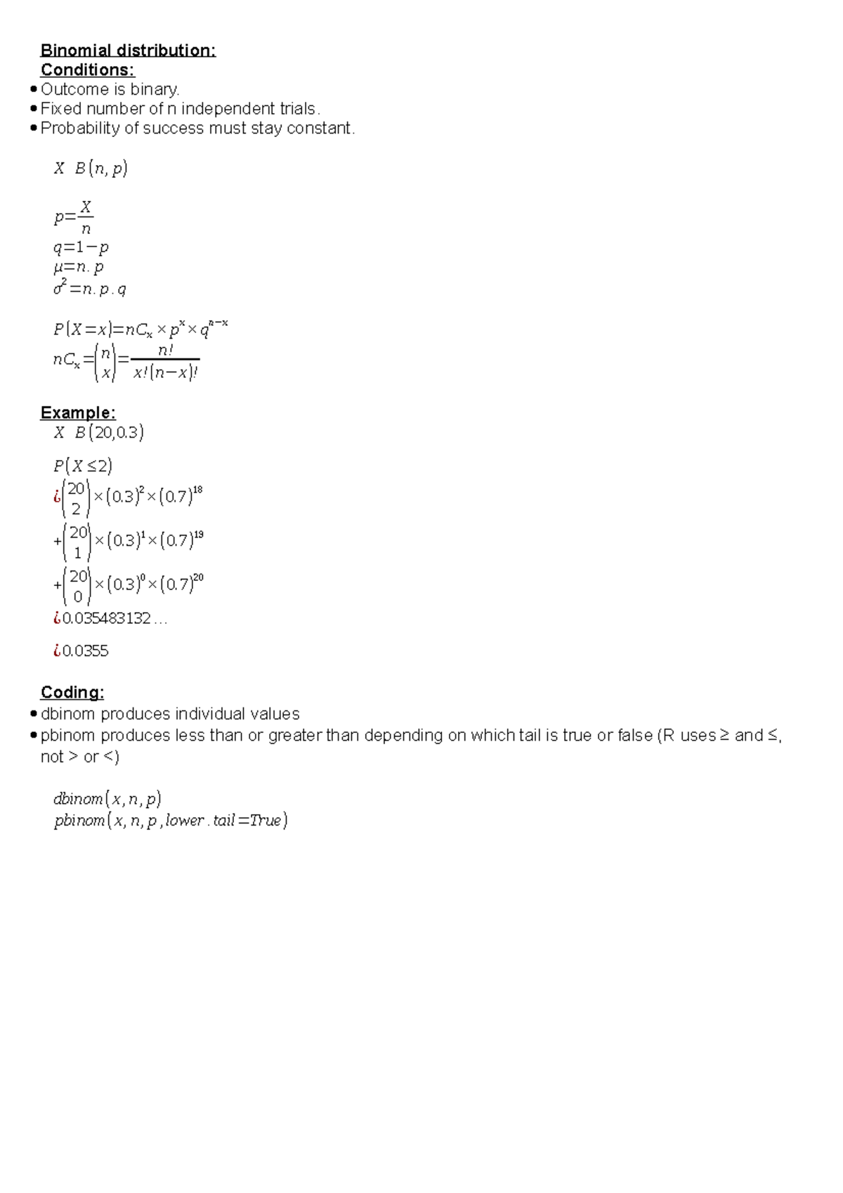 STAT 115- Lecture 14 to 15 (Binomial distribution) - Binomial ...