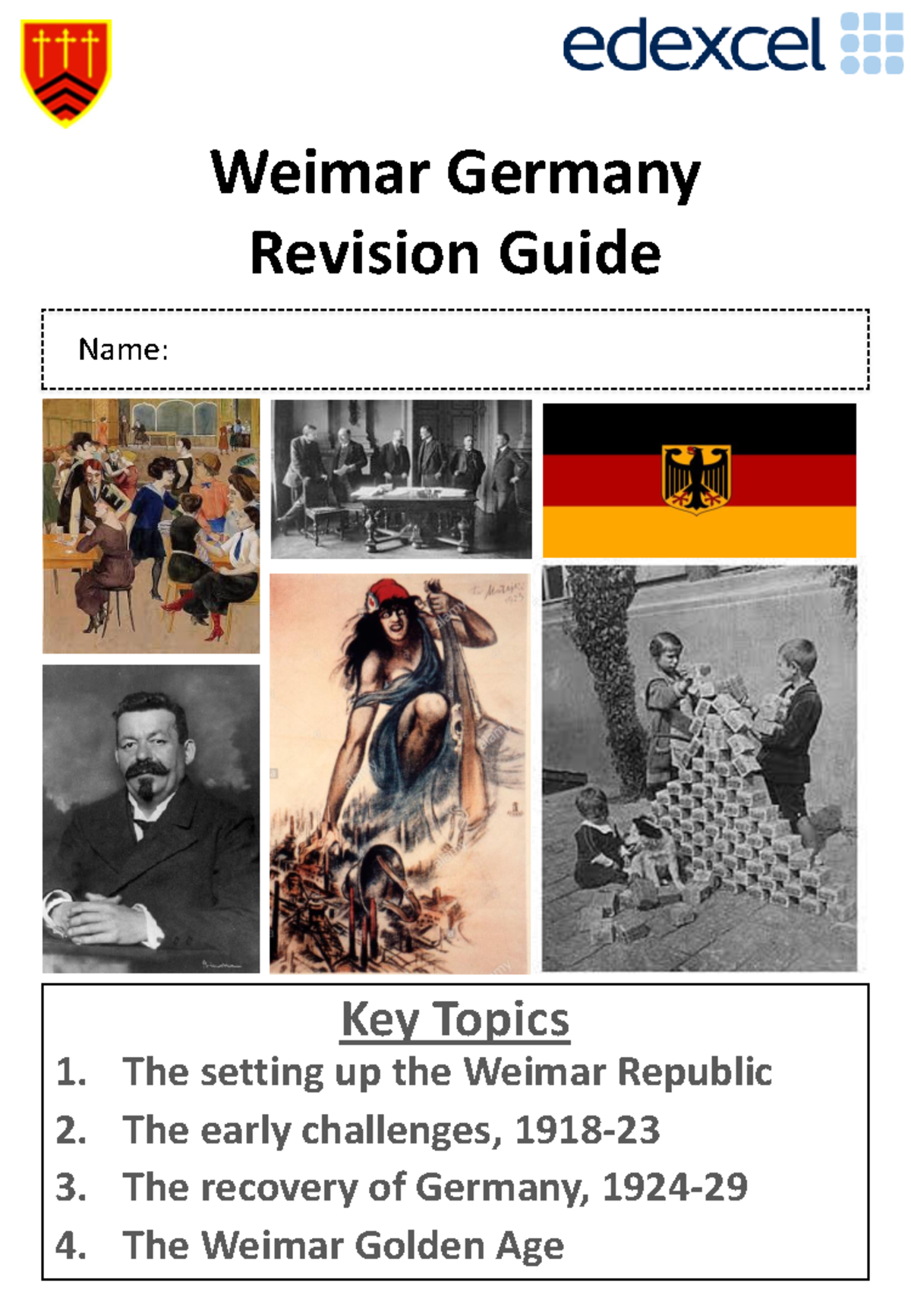 Weimar Germany Revision - Weimar Germany Revision Guide Key Topics 1 ...