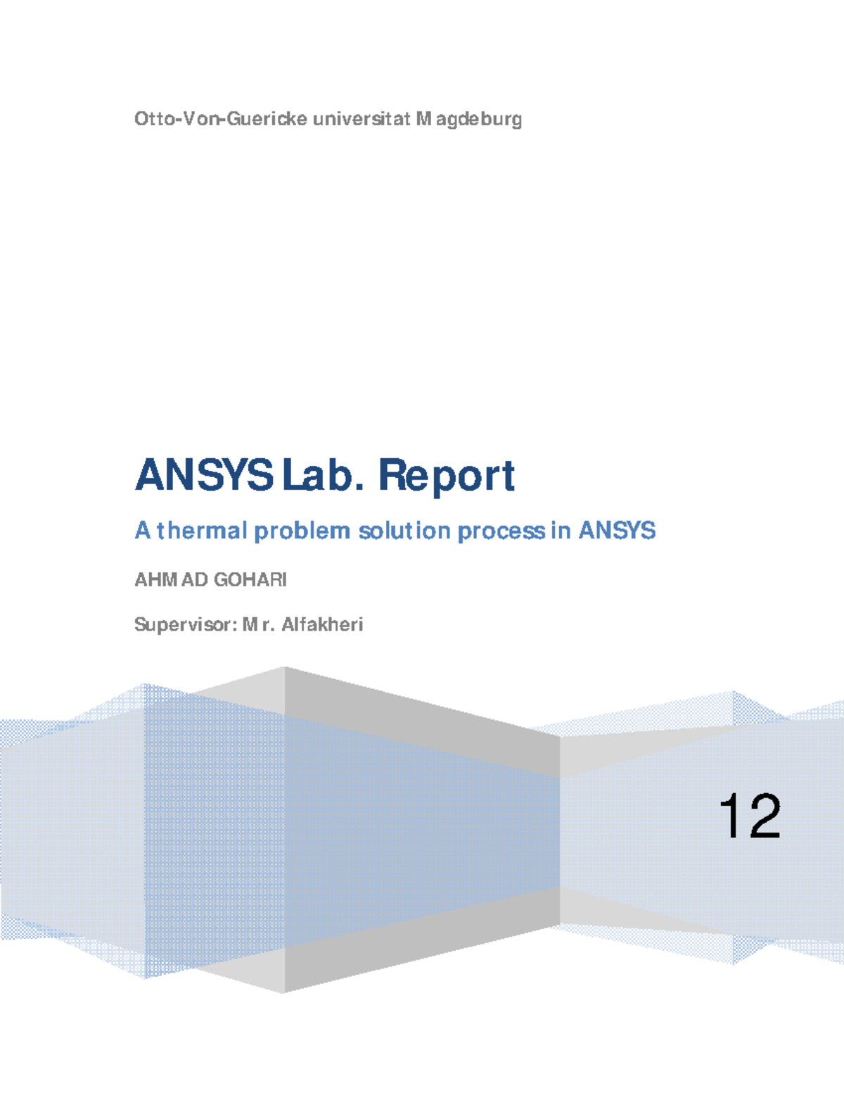 Ansys-report of a stress analysis on a beam of silver aluminium clay ...