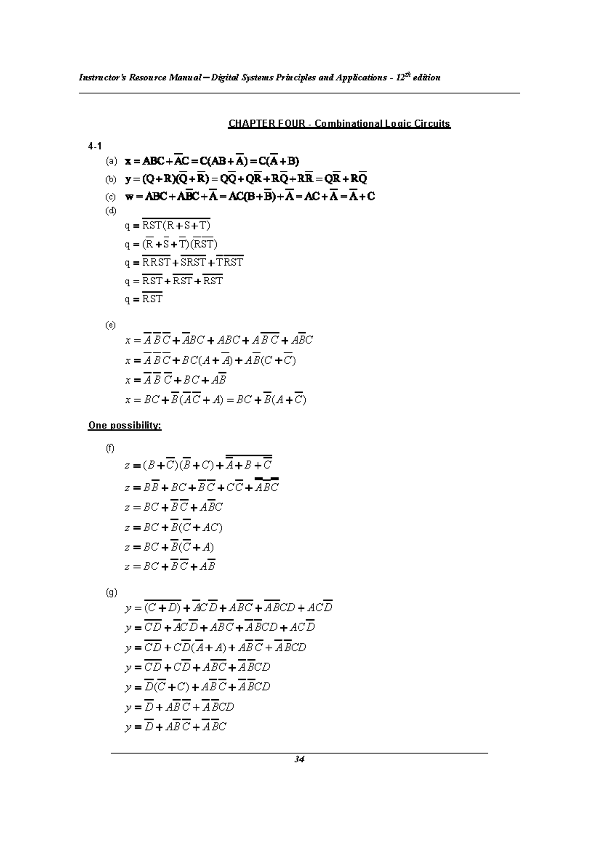 Digital Systems IRM(chapter - - Studocu
