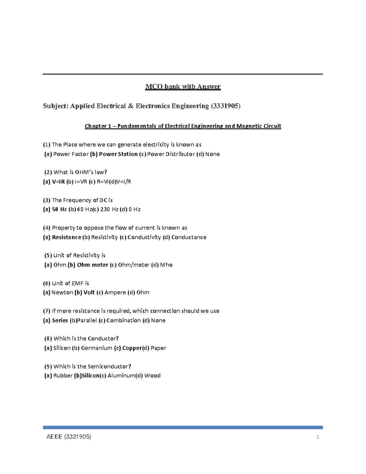 Applied Electrical And Electronics-3331905 - Applied Electrical And ...